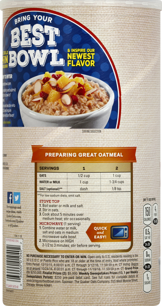how to cook quaker oats old fashioned